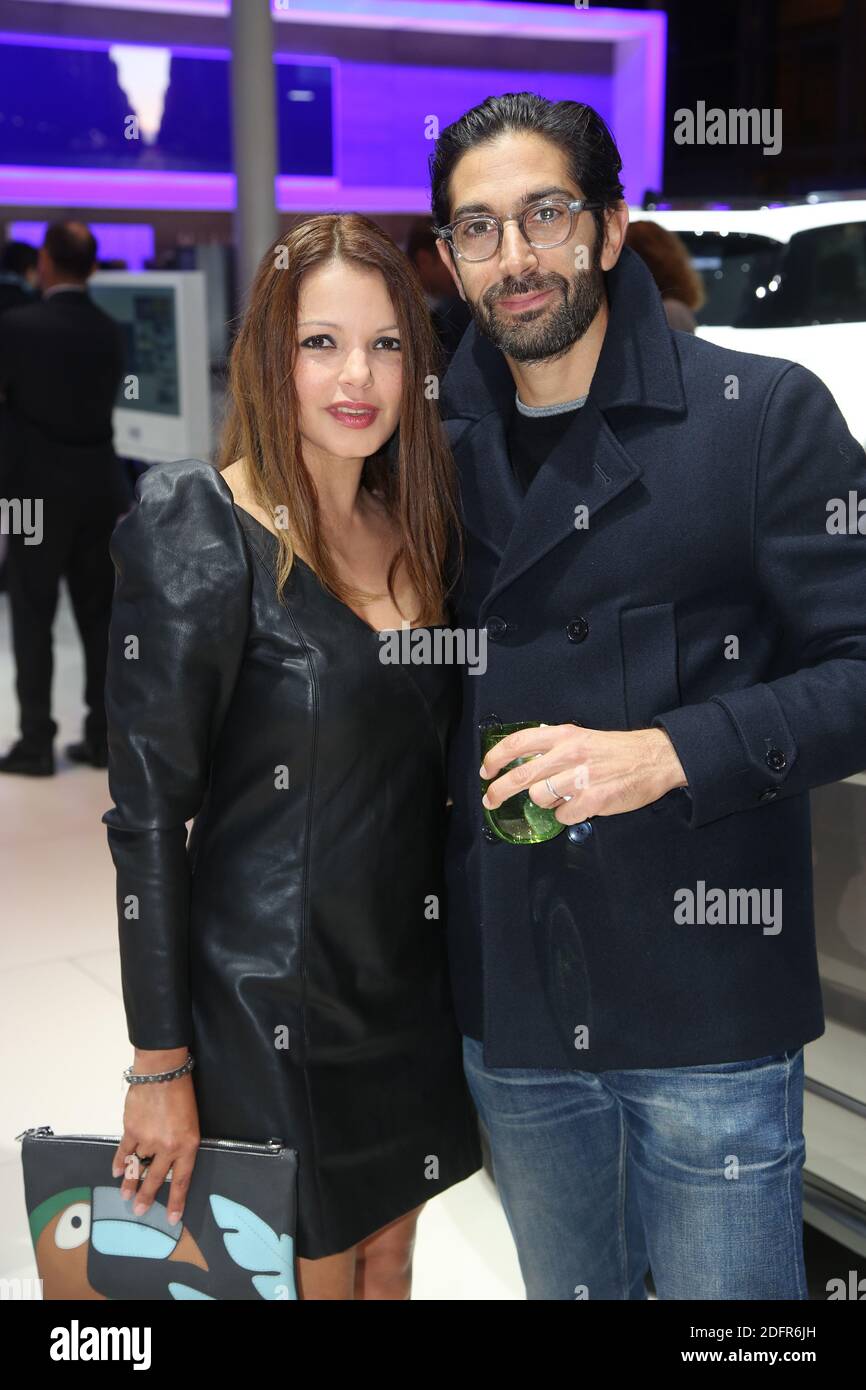 Severine Ferrer and Mathieu Delarive attending the Jaguar Party, held ...