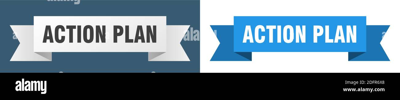 action plan ribbon. action plan isolated paper banner. sign Stock ...