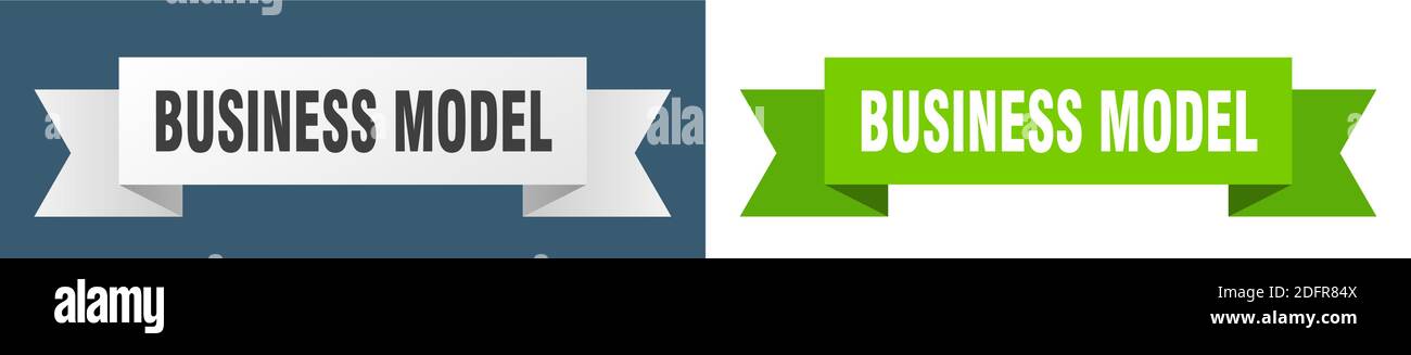 business model ribbon. business model isolated paper banner. sign Stock ...