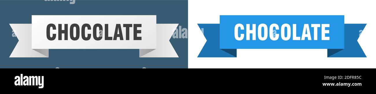 chocolate ribbon. chocolate isolated paper banner. sign Stock Vector ...