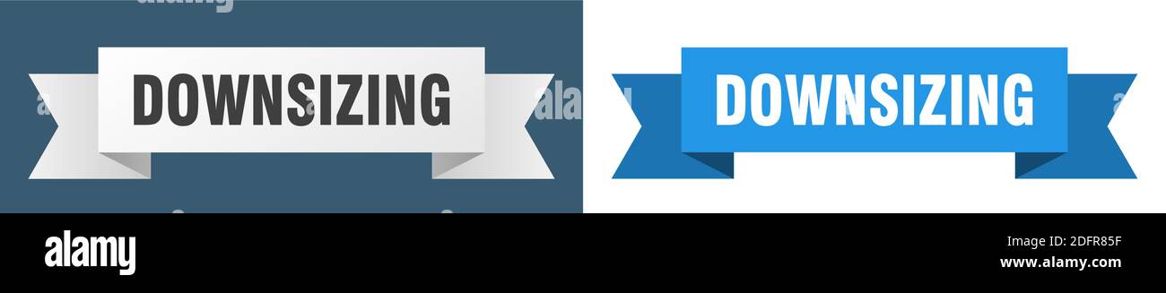 downsizing ribbon. downsizing isolated paper banner. sign Stock Vector ...