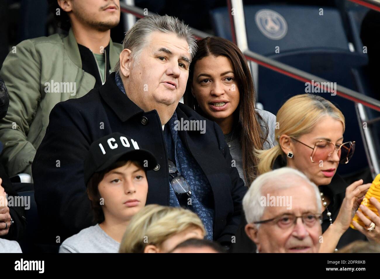 Pierre Menes and wife melissa during their UEFA Champions' League ...