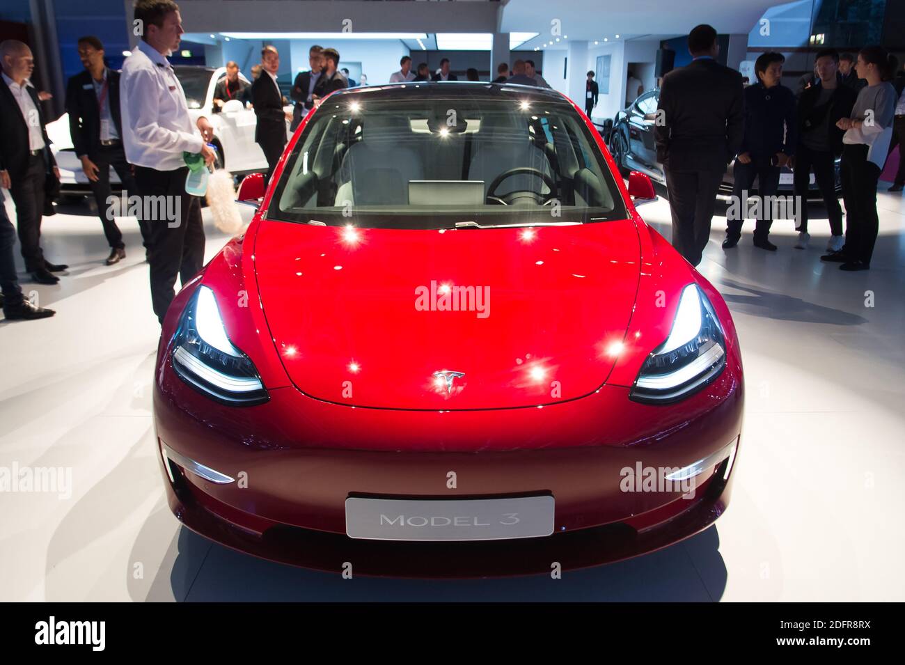 Tesla new Model 3 during the Paris Motor Show 2018, known as Mondial de ...