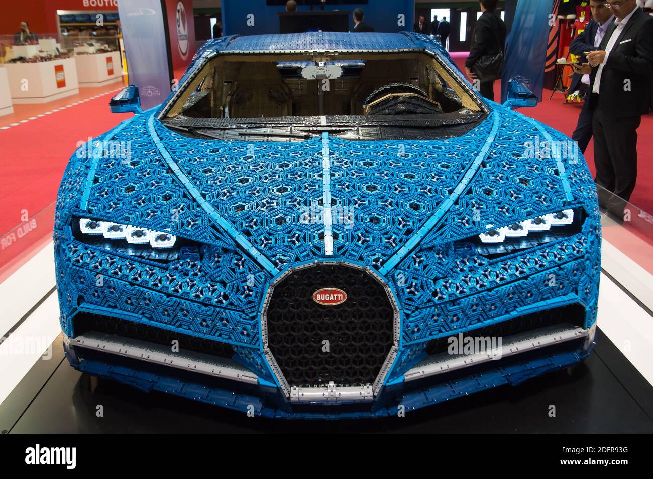 Bugatti Chiron made with Lego during the Paris Motor Show 2018, known ...