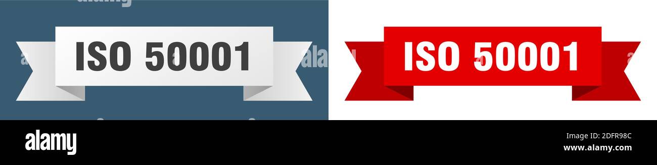 iso 50001 ribbon. iso 50001 isolated paper banner. sign Stock Vector ...