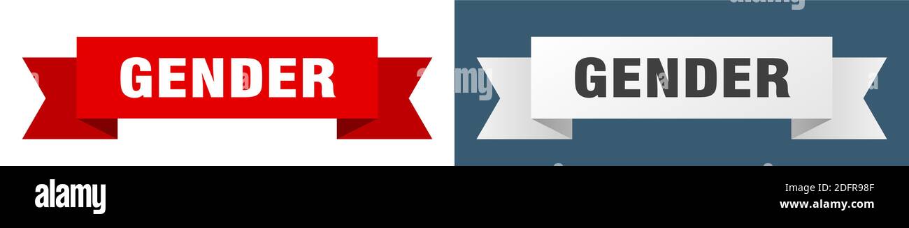 gender ribbon. gender isolated paper banner. sign Stock Vector Image ...