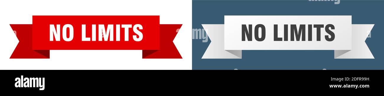 no limits ribbon. no limits isolated paper banner. sign Stock Vector ...