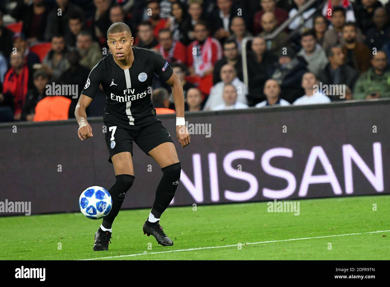 Kylian Mbappe during UEFA Champions' League football match Paris Saint ...