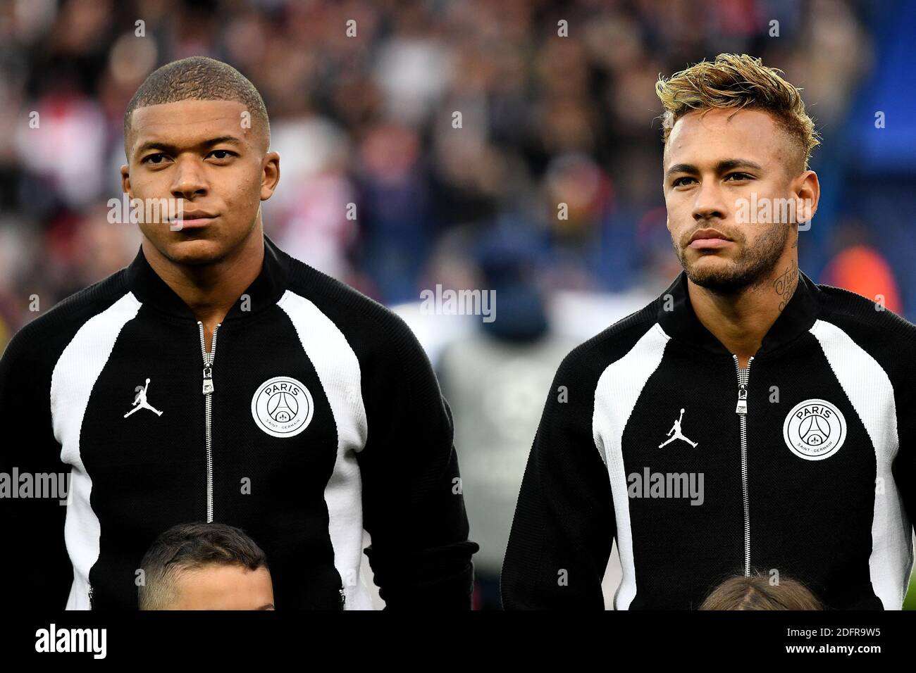 Neymar Jr and Kylian Mbappe during UEFA Champions' League football ...