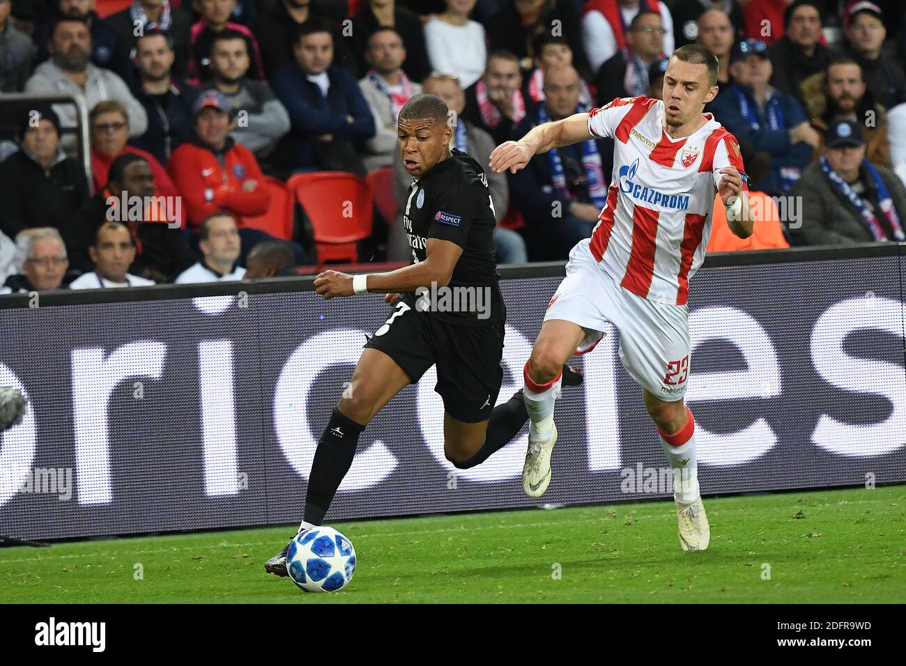 Kylian Mbappe during UEFA Champions' League football match Paris Saint ...