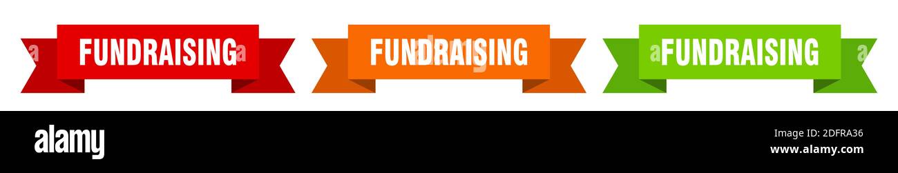 fundraising ribbon. fundraising isolated paper banner. sign Stock ...