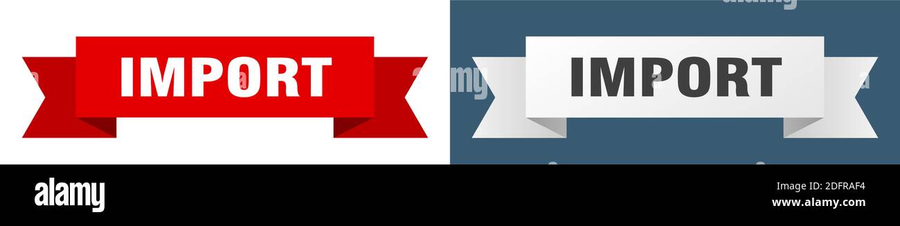 import ribbon. import isolated paper banner. sign Stock Vector Image ...