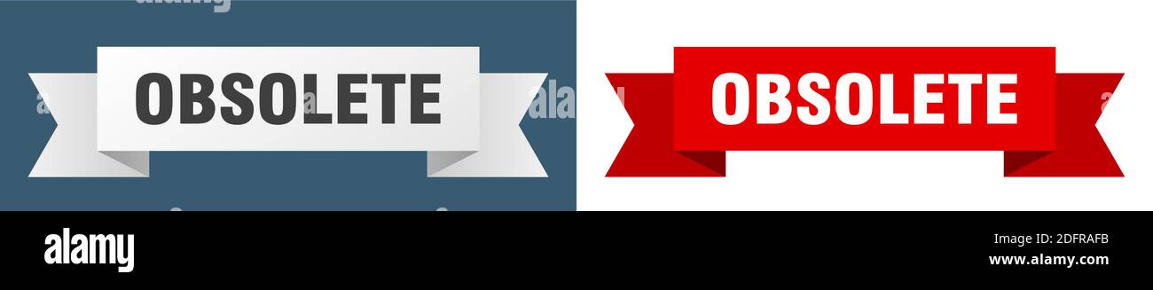 obsolete ribbon. obsolete isolated paper banner. sign Stock Vector ...