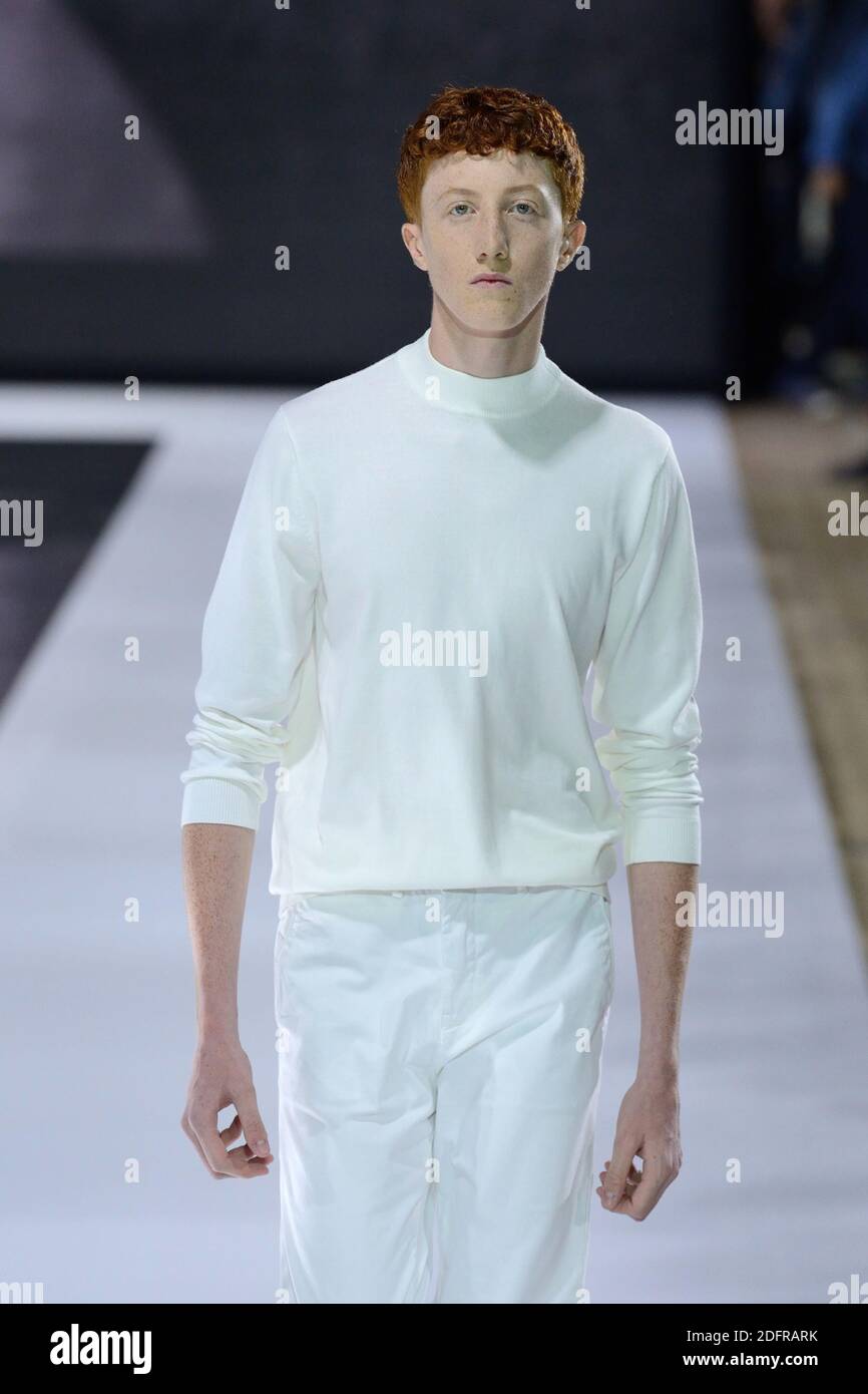 Jimmy, winner of the french Final walks the runway during the Elite ...