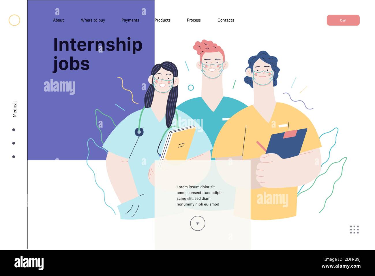 Interns vector vectors hi-res stock photography and images - Alamy