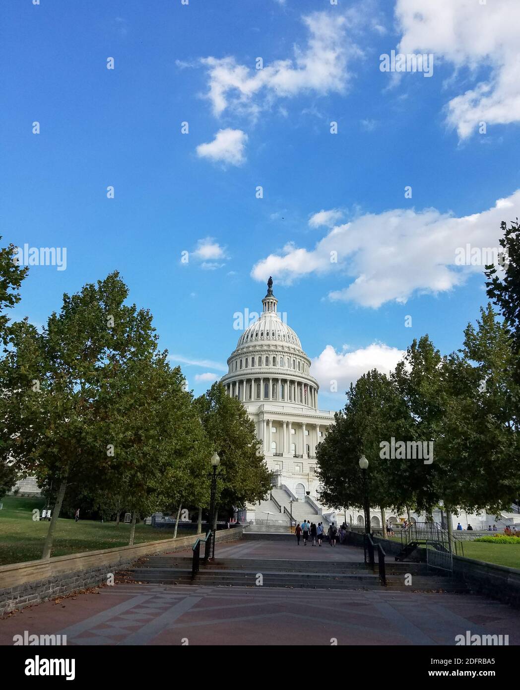 The cupola of the United States Capitol Building, seen from a Southside ...
