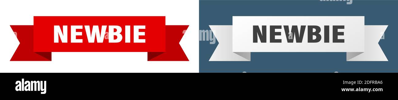 newbie ribbon. newbie isolated paper banner. sign Stock Vector Image ...