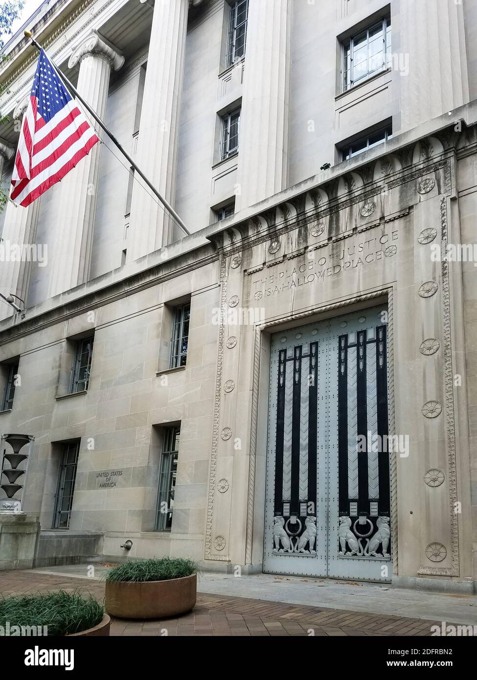 The secondary entry in the Department of Justice Building in Washington ...