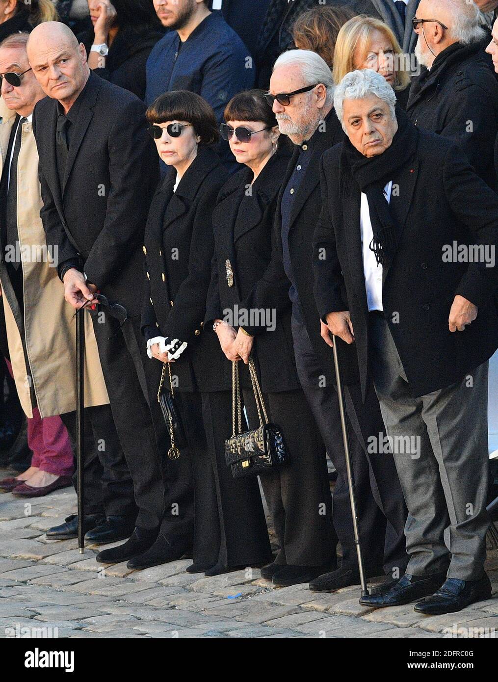 Mireille Mathieu and Enrico Macias during the national tribute ceremony ...
