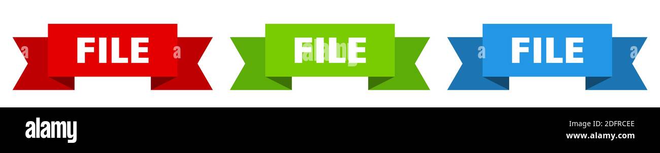 file ribbon. file isolated paper banner. sign Stock Vector Image & Art ...