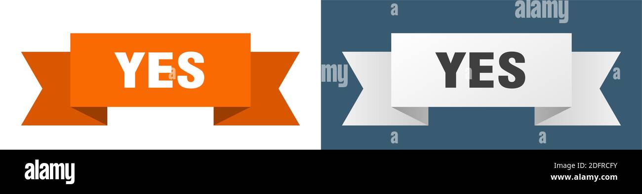 yes ribbon. yes isolated paper banner. sign Stock Vector Image & Art ...