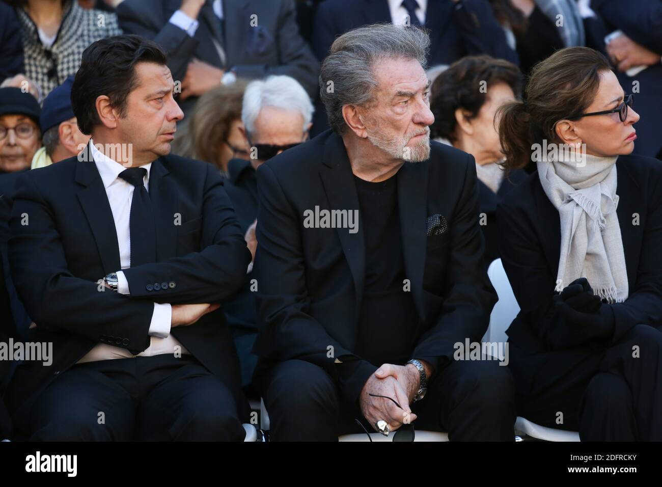 Laurent Gerra, Eddy Mitchel during the national tribute ceremony to ...