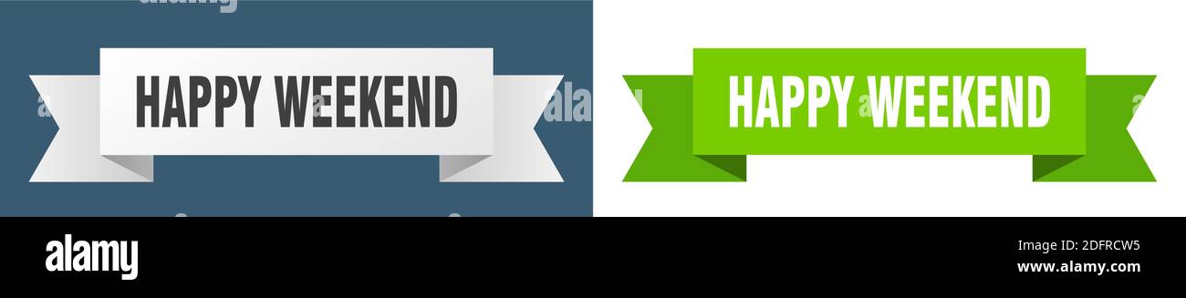 happy weekend ribbon. happy weekend isolated paper banner. sign Stock ...