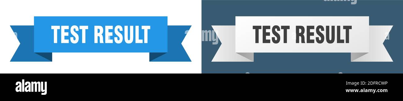 test result ribbon. test result isolated paper banner. sign Stock ...