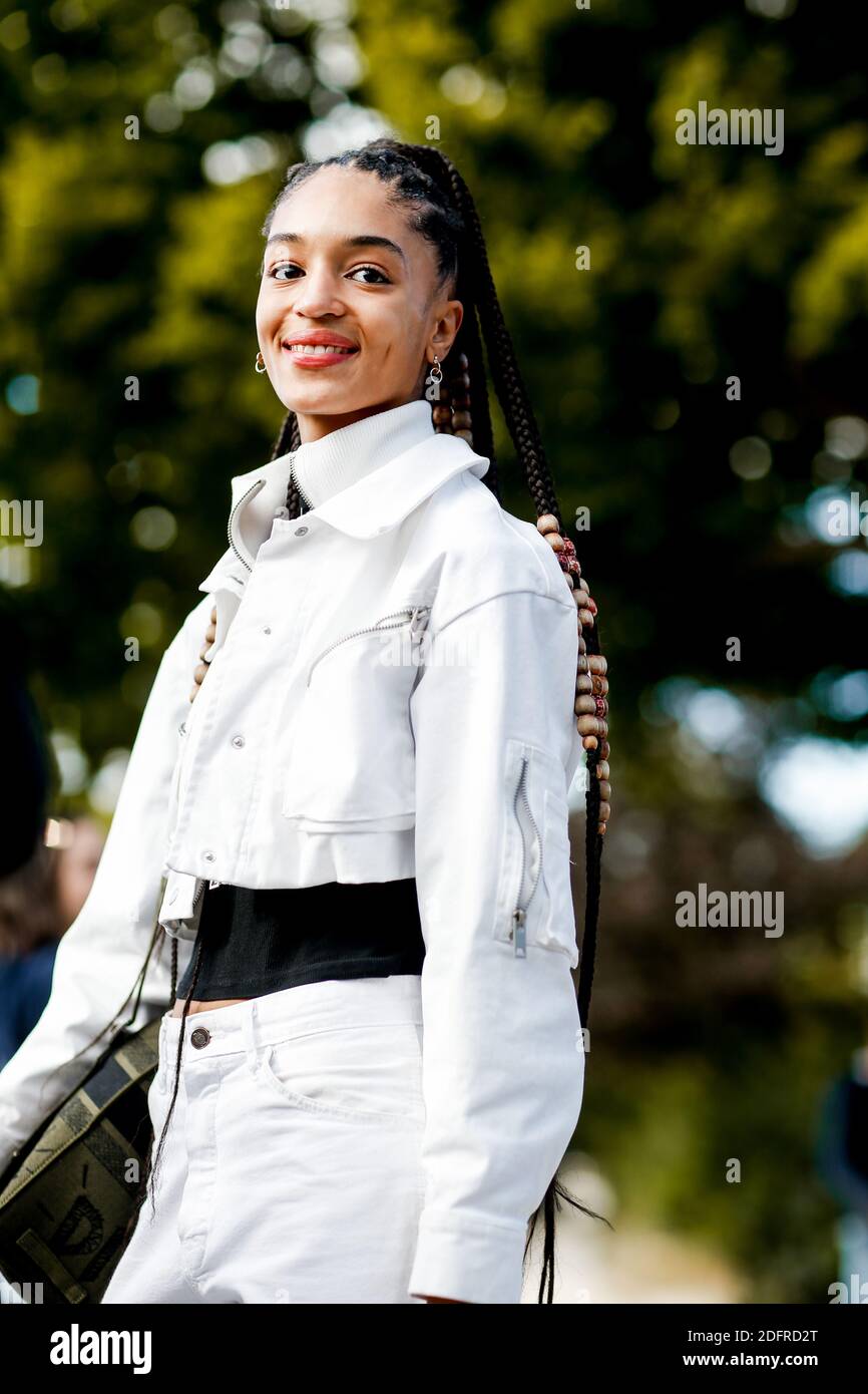 Street style, model Indira Scott after Dior spring summer 2019 ready-to ...