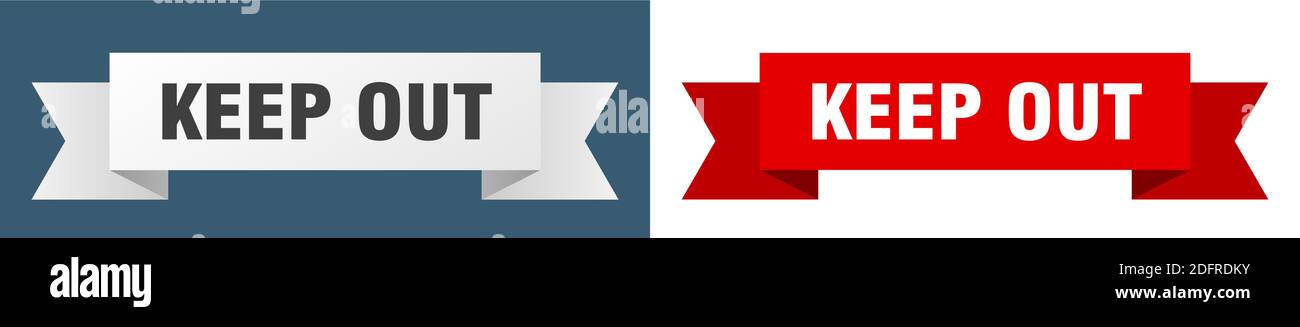 keep out ribbon. keep out isolated paper banner. sign Stock Vector ...