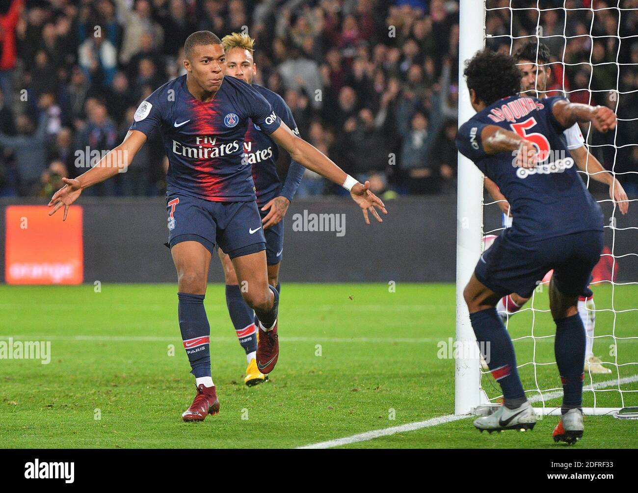 Paris Saint-Germain's Kylian Mbappé during the Ligue 1 Paris St-Germain ...