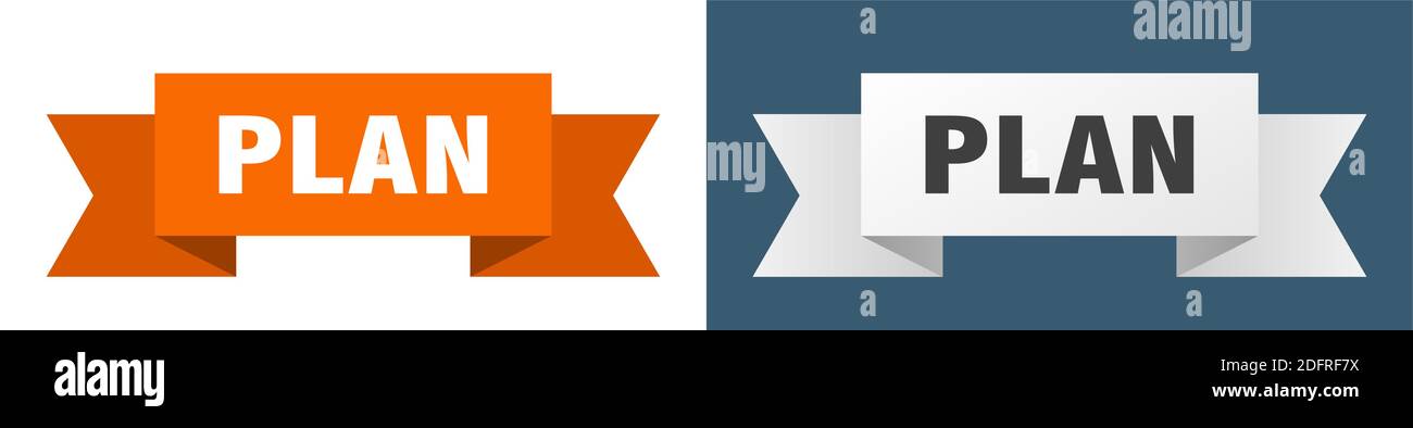 plan ribbon. plan isolated paper banner. sign Stock Vector Image & Art ...