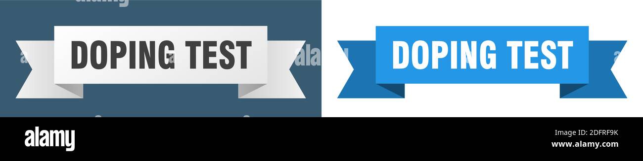 doping test ribbon. doping test isolated paper banner. sign Stock ...