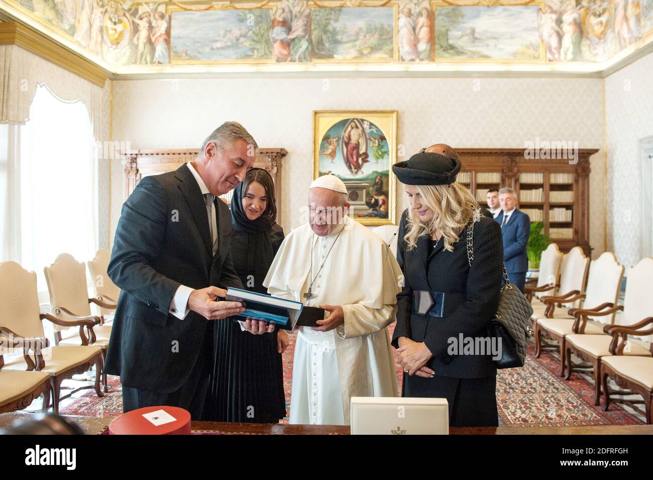 Pope Francis meets with Montenegro's President Milo Djukanovic and his ...