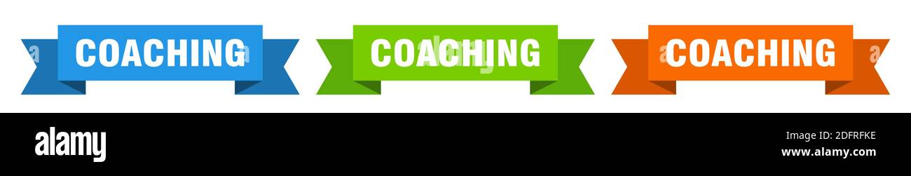 coaching ribbon. coaching isolated paper banner. sign Stock Vector ...