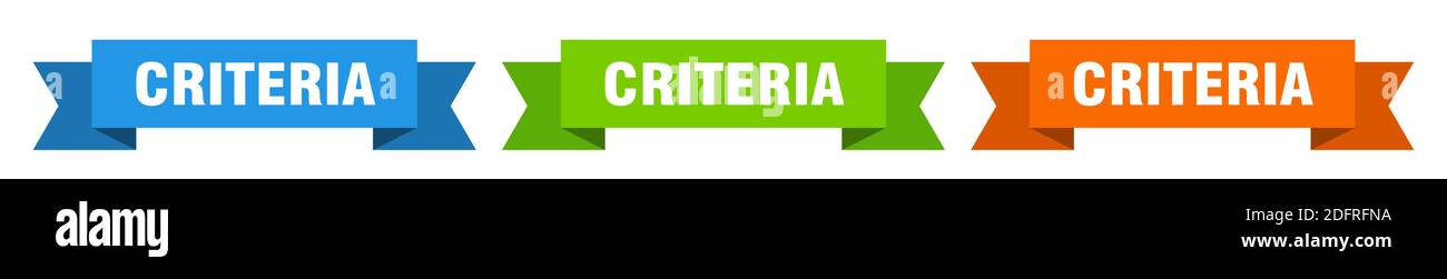 criteria ribbon. criteria isolated paper banner. sign Stock Vector ...
