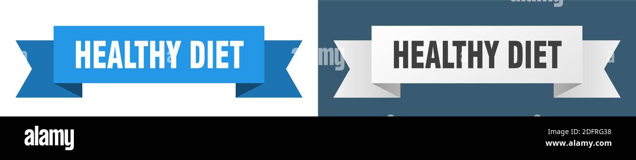 healthy diet ribbon. healthy diet isolated paper banner. sign Stock ...