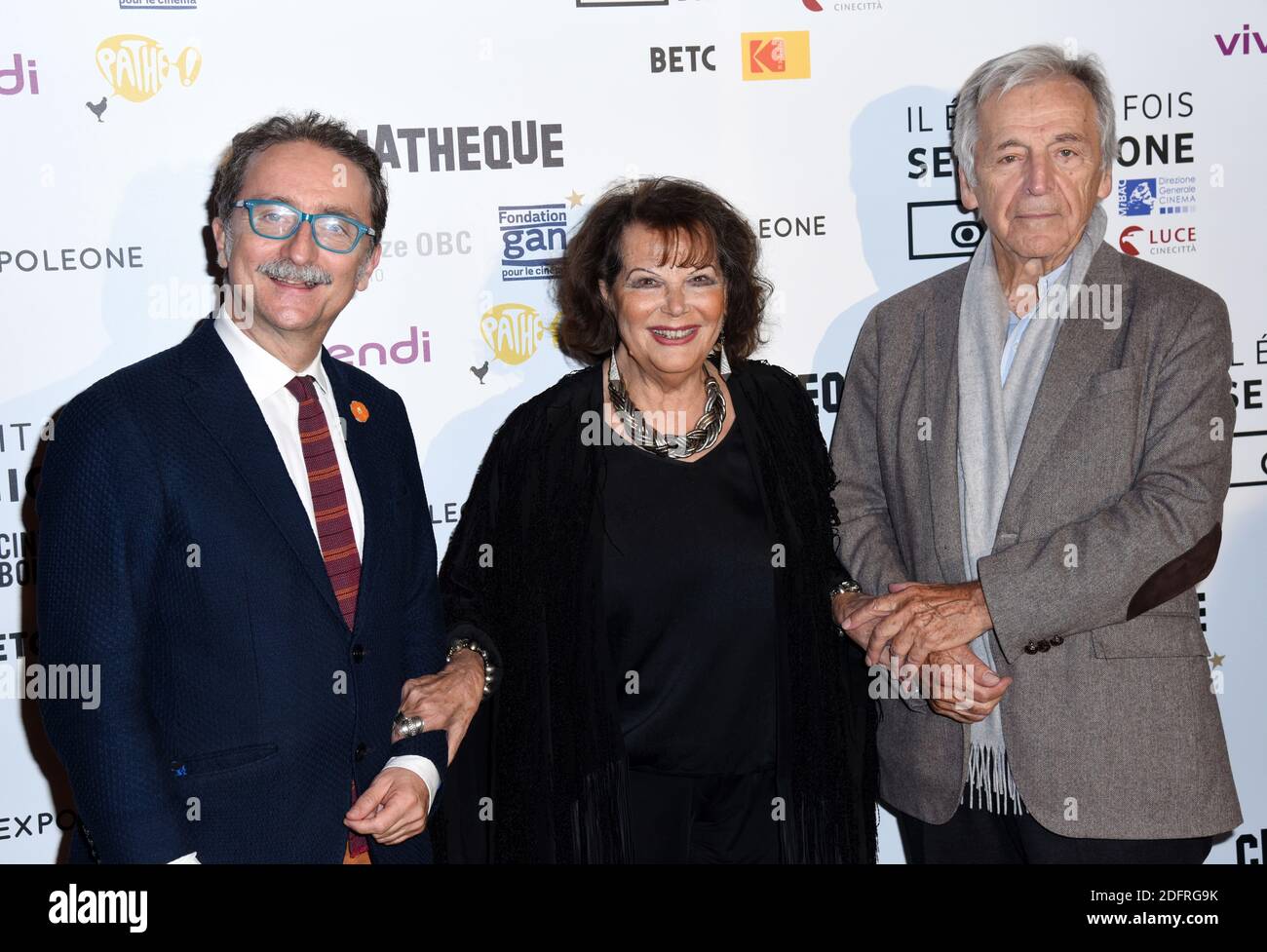 Producer Gian Luca Farinelli, actress Claudia Cardinale, director ...