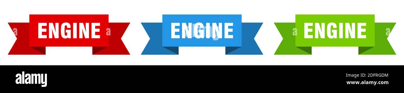 engine ribbon. engine isolated paper banner. sign Stock Vector Image ...