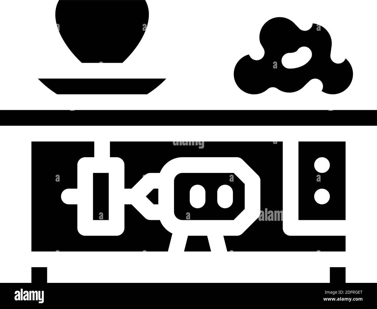 electromechanical pottery wheel glyph icon vector illustration Stock ...