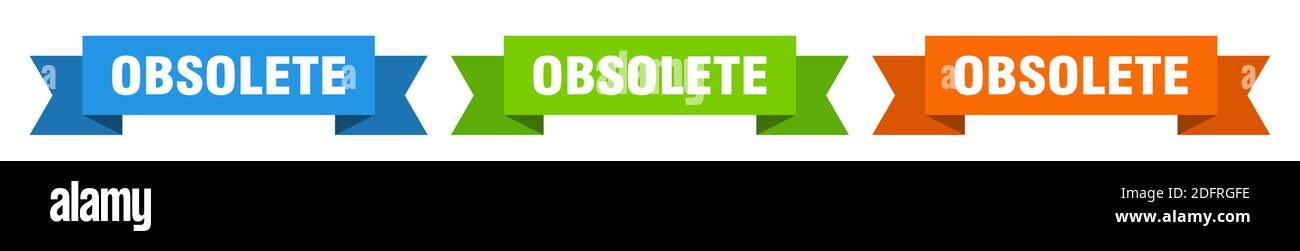 obsolete ribbon. obsolete isolated paper banner. sign Stock Vector ...