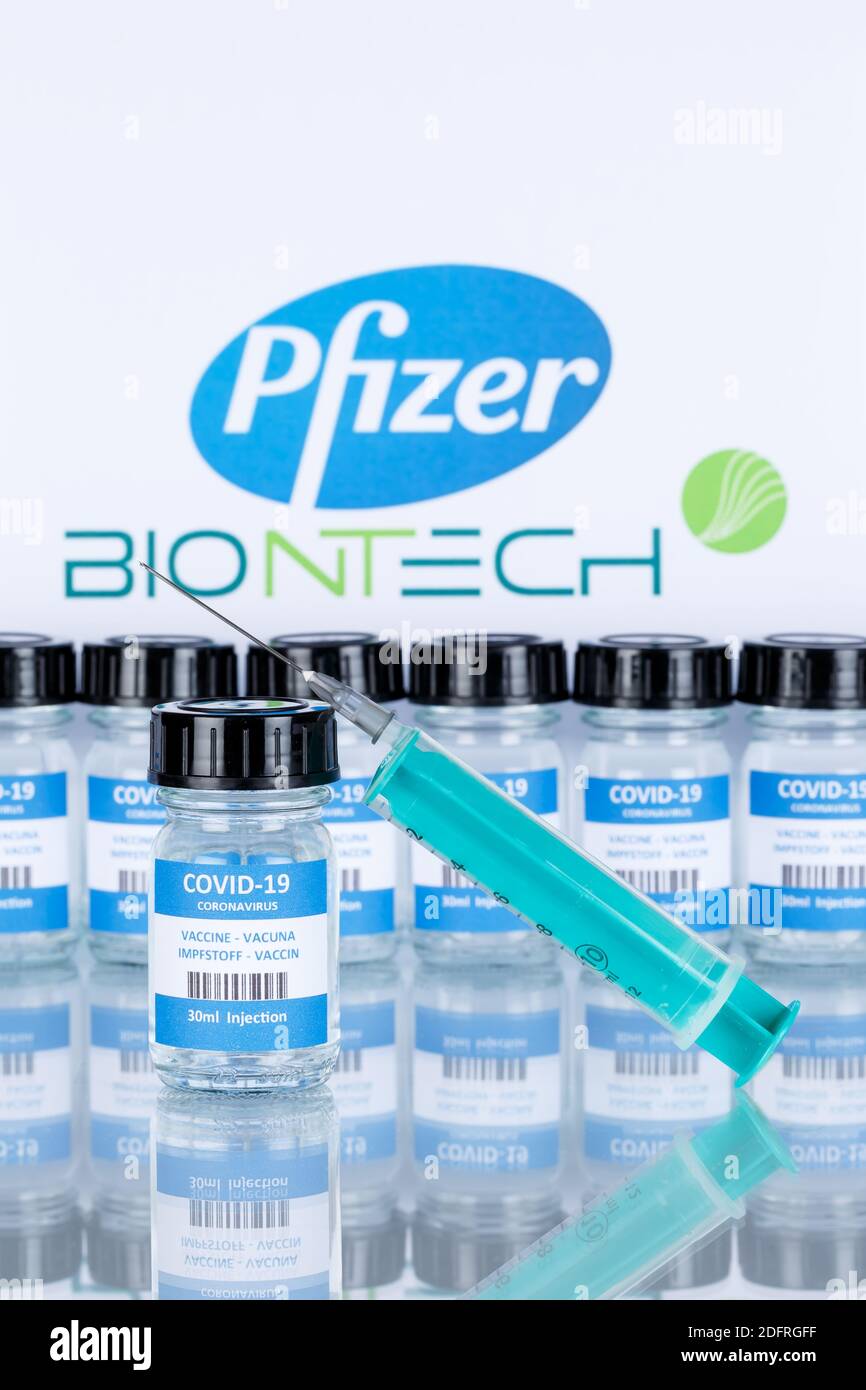 Pfizer Biontech Coronavirus Vaccine Corona Virus COVID-19 Covid syringe ...