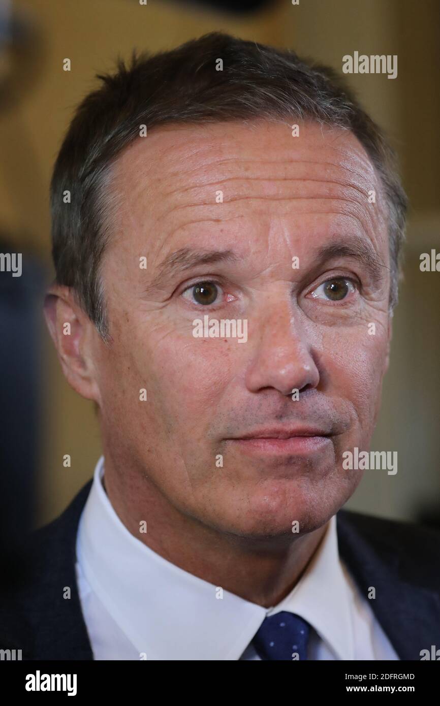 "Debout la France" Nicolas Dupont-Aignan during a session of "Questions ...