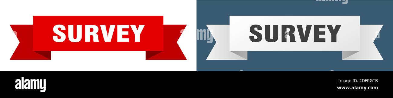 survey ribbon. survey isolated paper banner. sign Stock Vector Image ...