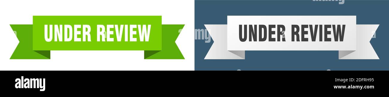 under review ribbon. under review isolated paper banner. sign Stock ...