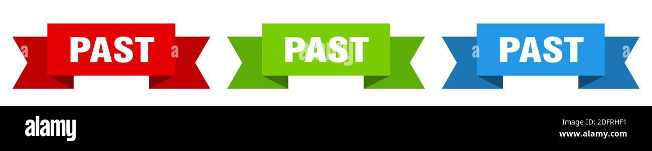 past ribbon. past isolated paper banner. sign Stock Vector Image & Art ...