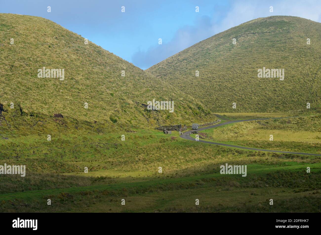 The high volcanic plateau of Pico island, Azores archipelago, Portugal ...