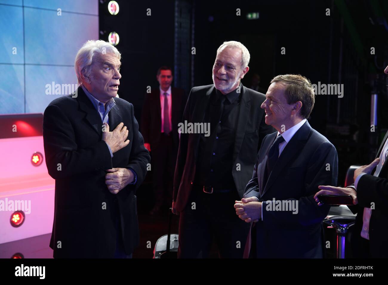 Alain Weill and Bernard Tapie attending Altice Campus Opening in Paris ...