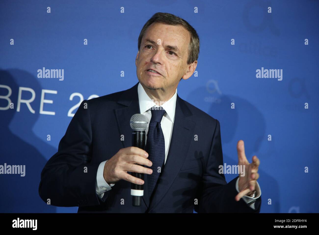 Alain Weill attending Altice Campus Opening in Paris on October 09 ...