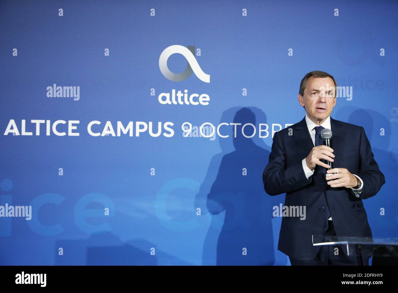 Alain Weill attending Altice Campus Opening in Paris on October 09 ...